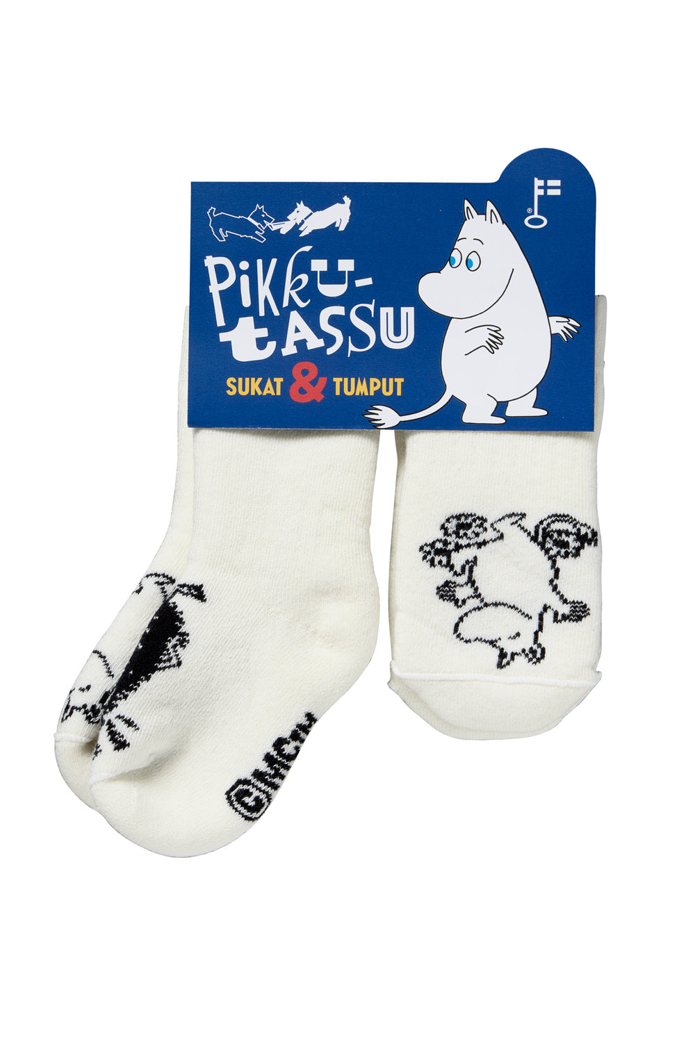 Muumi ja Haisuli sukka+tumppu - Luonnonvalkoinen – Sidoste